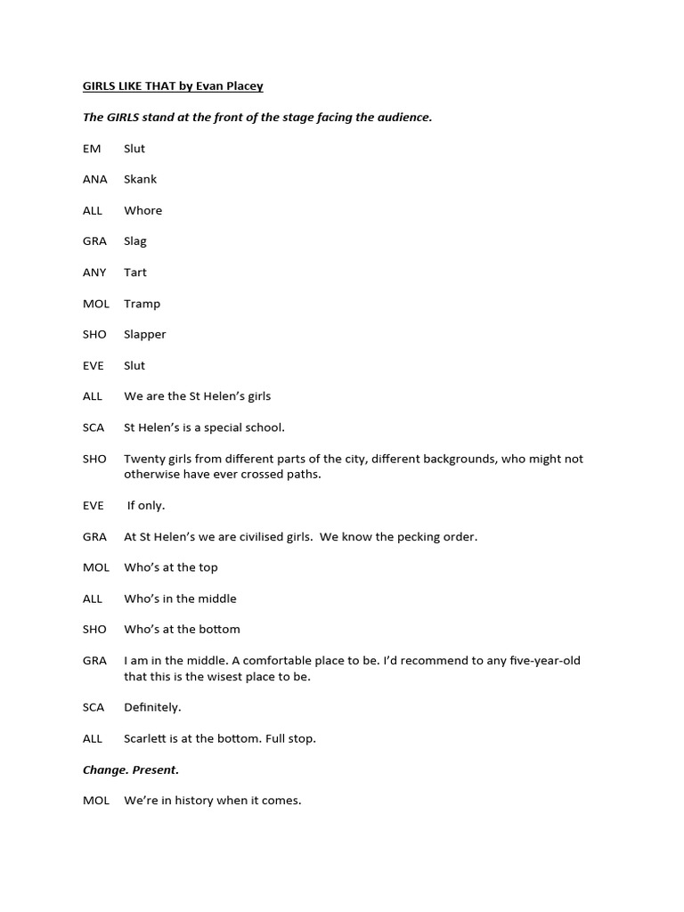 Girls Like That Btec | PDF