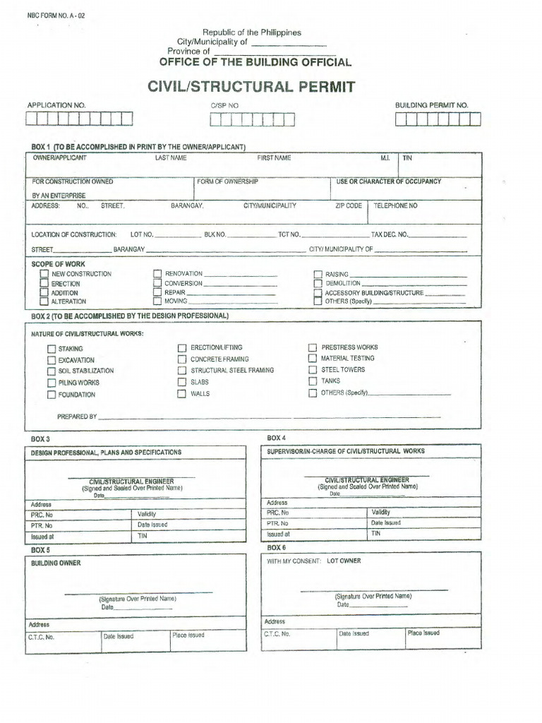 Civil-Structural Permit | PDF
