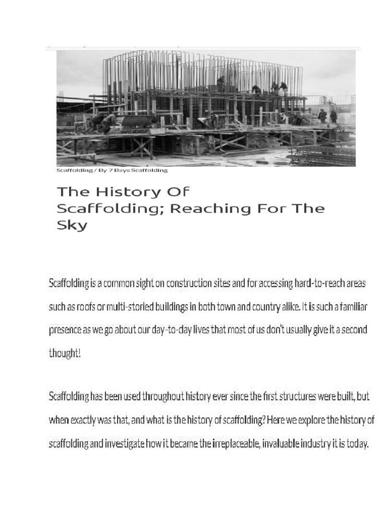 History of Scaffold | PDF