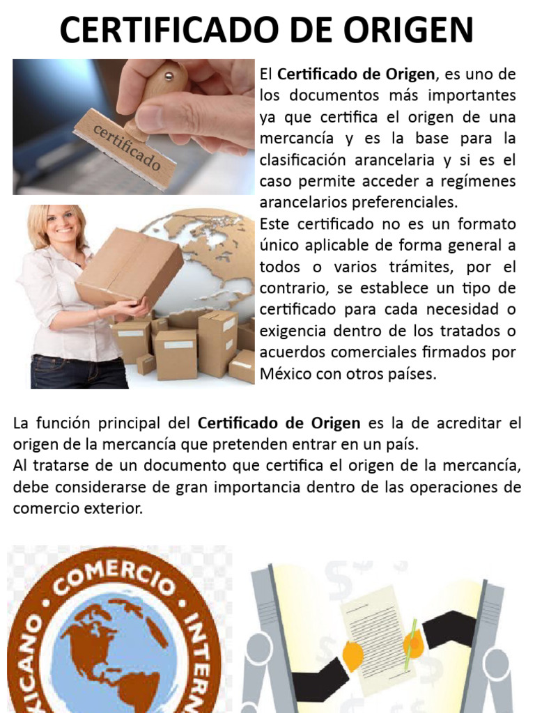3 Certificado de Origen | PDF | México | El comercio internacional