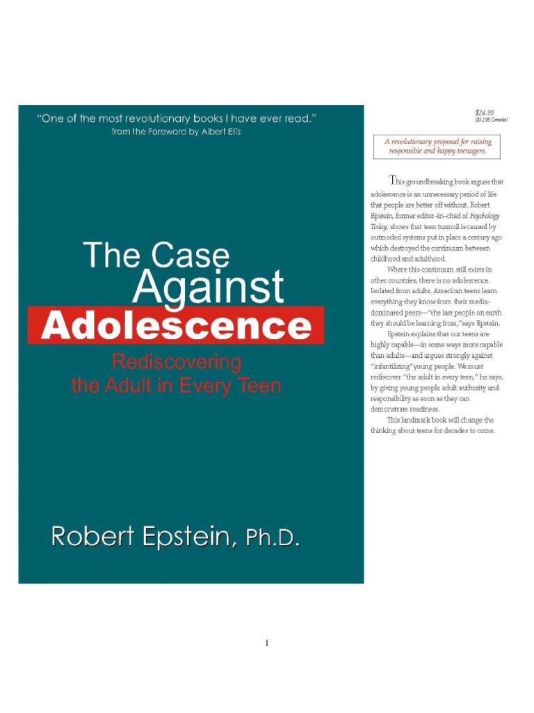 Epstein - The Case Against Adolescence - Q&A | PDF | Adolescence | Puberty