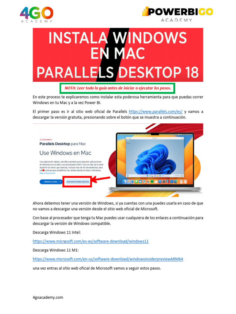 Instalar Power BI en Mac | PDF | Microsoft Windows | Informática