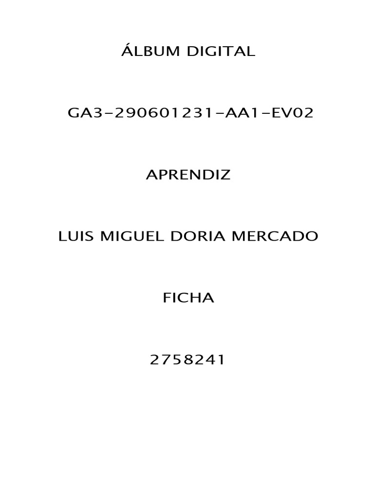Álbum Digital GA3 290601231 AA1 EV02 | Descargar gratis PDF | Diseño