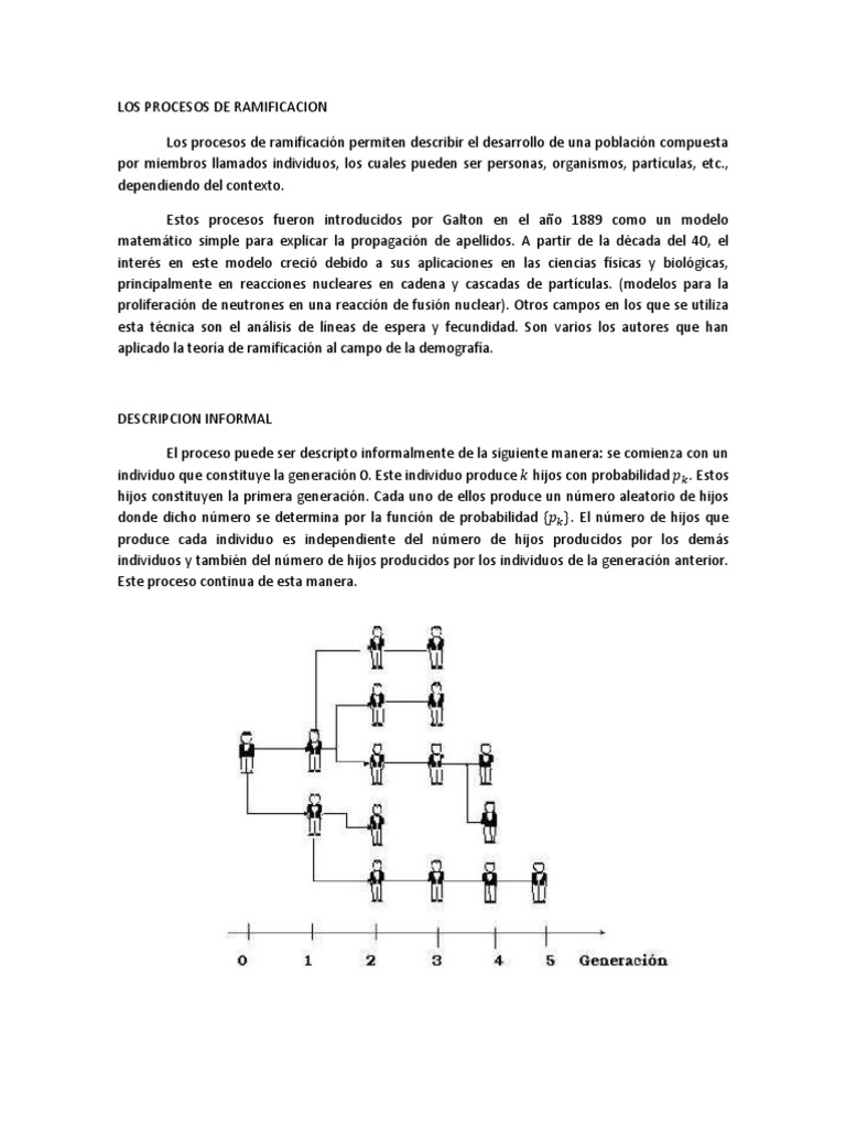 Proceso de Galton-Watson | PDF | Variable aleatoria | Función (Matemáticas)