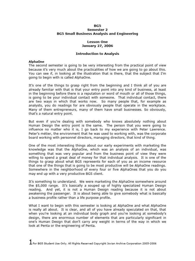 BG5 2 01 Introduction To Analysis | PDF | Consciousness | Understanding