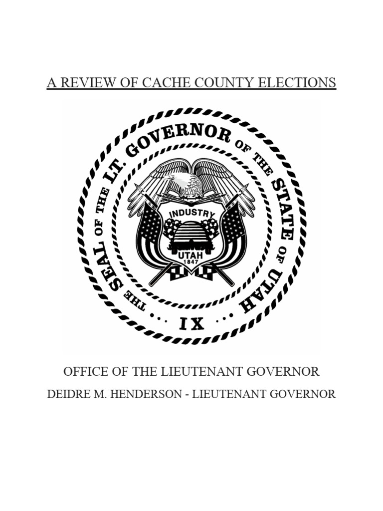 Cache County Election Review Findings | PDF | Elections | Signature