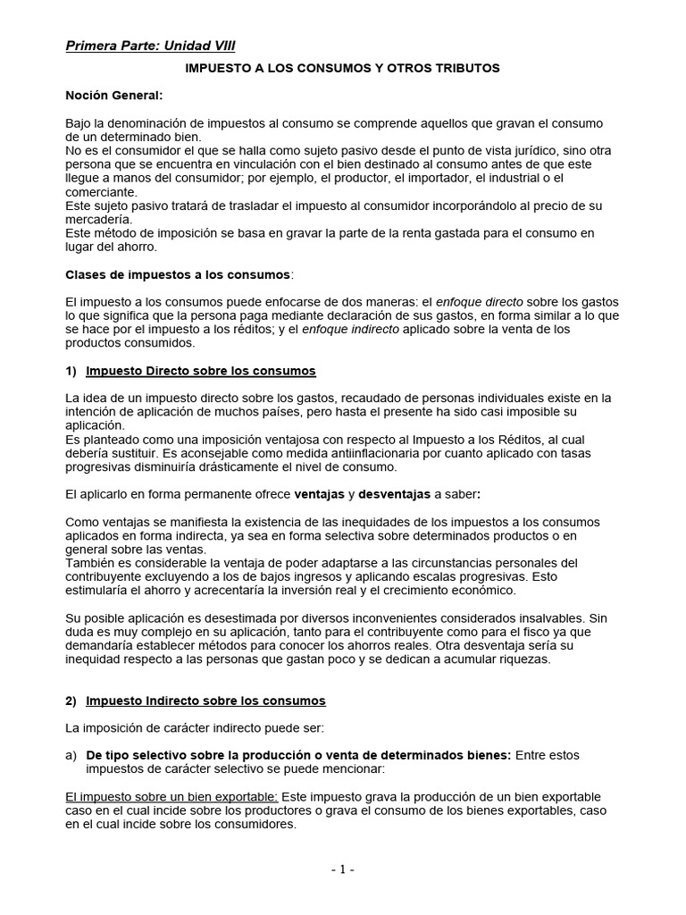 Unidad 8 Finanzas Publicas | PDF | Impuestos | Impuesto al valor agregado