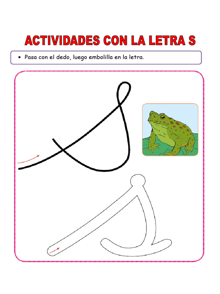 Actividades Con La Letra S para Ninos de 5 Anos | PDF