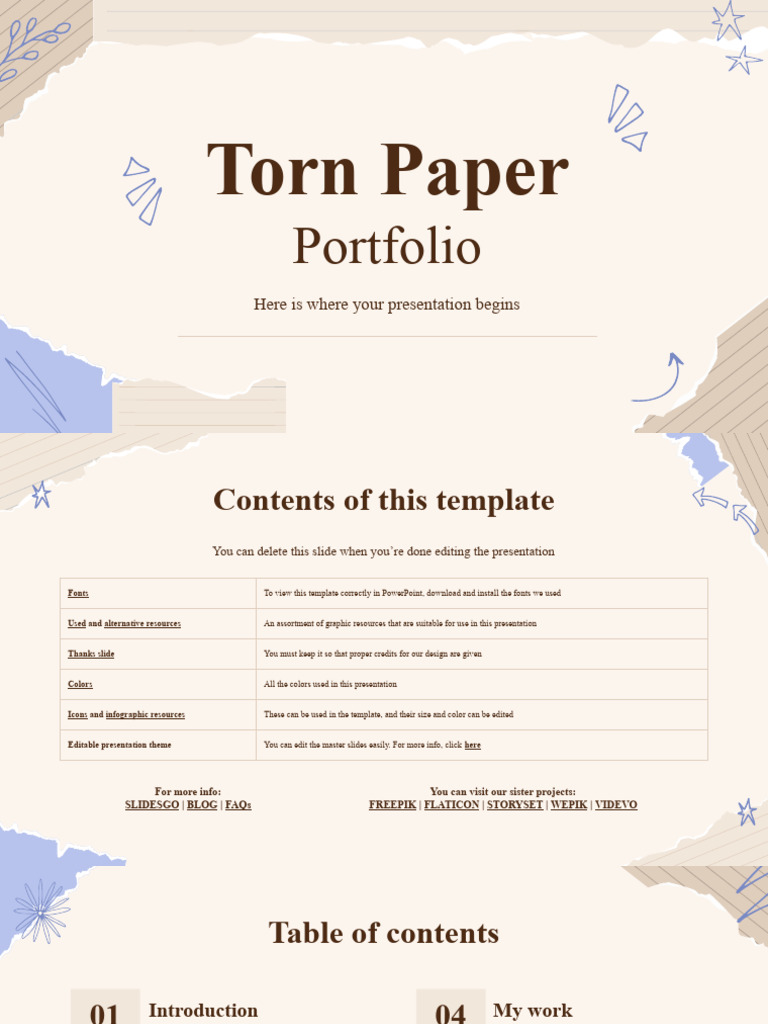 Torn Paper Portfolio Template Guide | PDF | Social Media | Popular ...