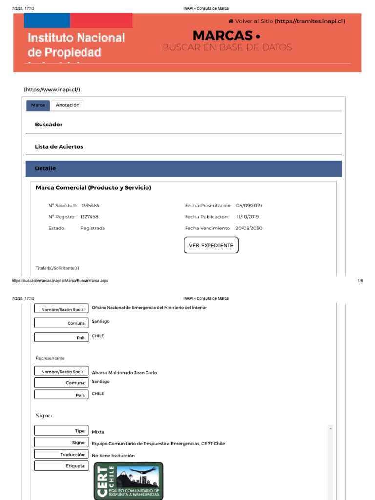 INAPI - Consulta de Marca | PDF | Marca | Marca comercial