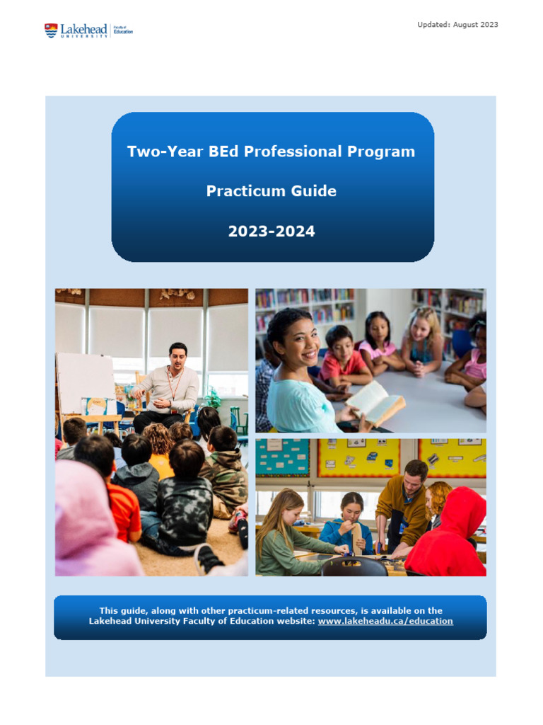 2023-2024 Practicum Guide | PDF | Teachers | Mentorship