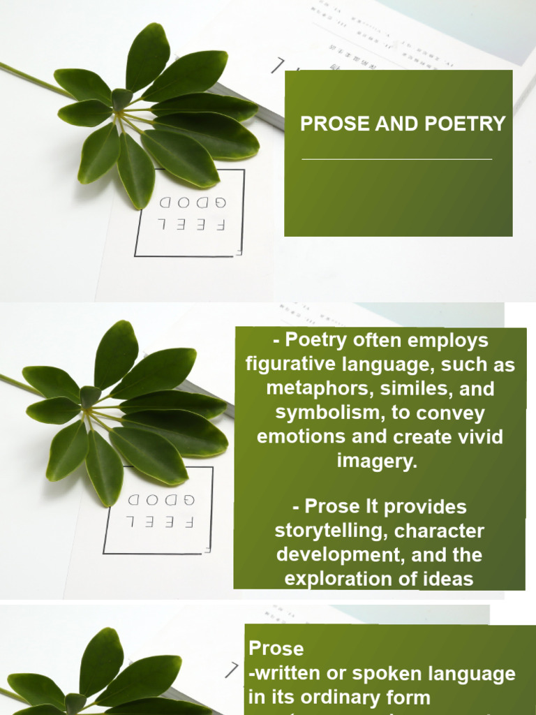 Prose Poetry Figures of Speech and Levels of Language | PDF ...
