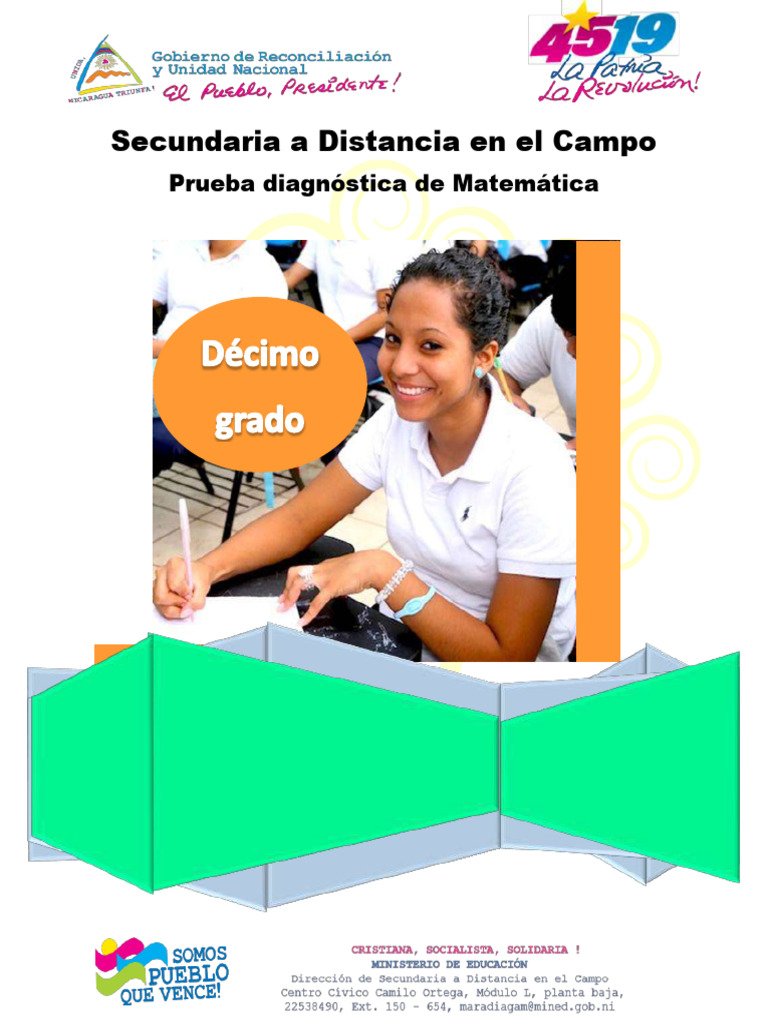 Prueba Diagnóstica 10mo Grado 2024 | PDF
