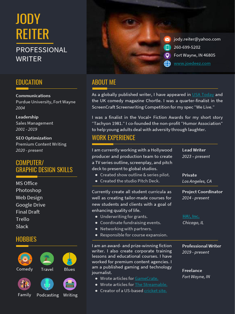 Jody Reiter Writing Resume 2024 | PDF | Career & Growth
