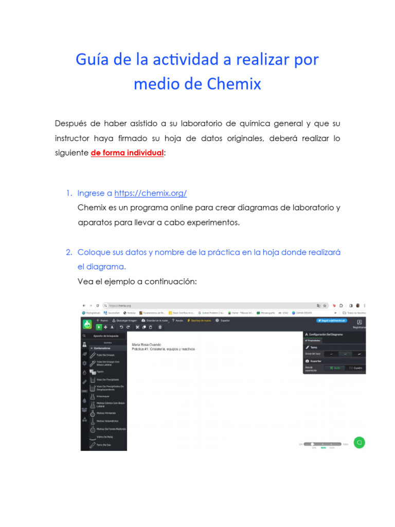 Guía para Usar Chemix en el Lab | PDF