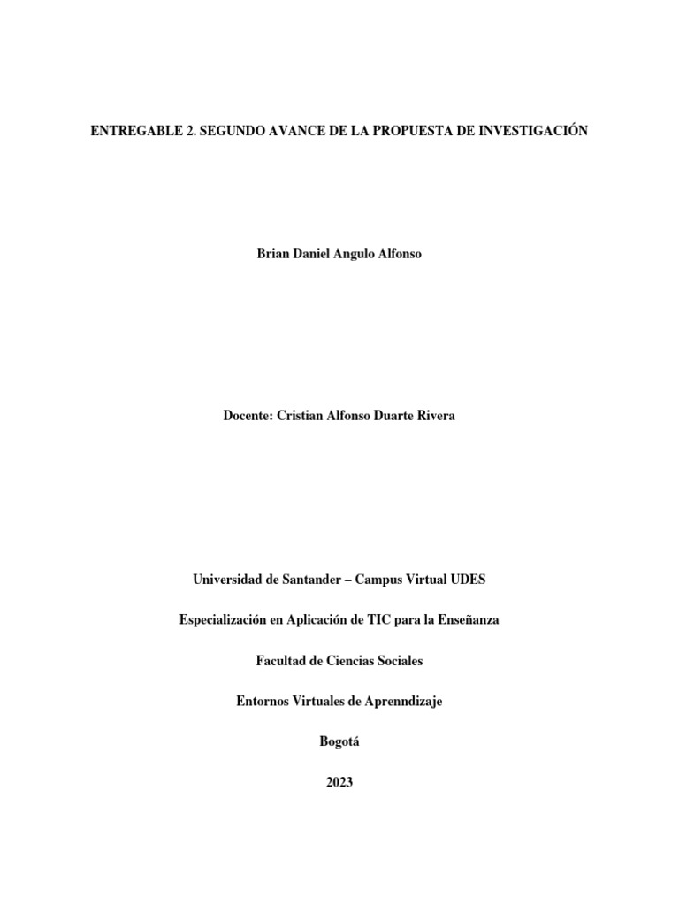 Brian Danie Angulo A ENTREGABLE 2 | PDF | Enseñando | Salón de clases