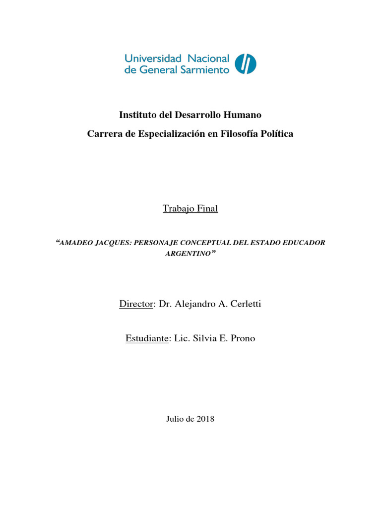 Amadeo Jacques y el Estado Educador | PDF | Francia | Argentina