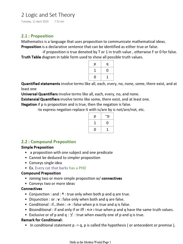 Logic | Download Free PDF | Set (Mathematics) | Argument Logic | Download Free PDF | Set (Mathematics) | Argument