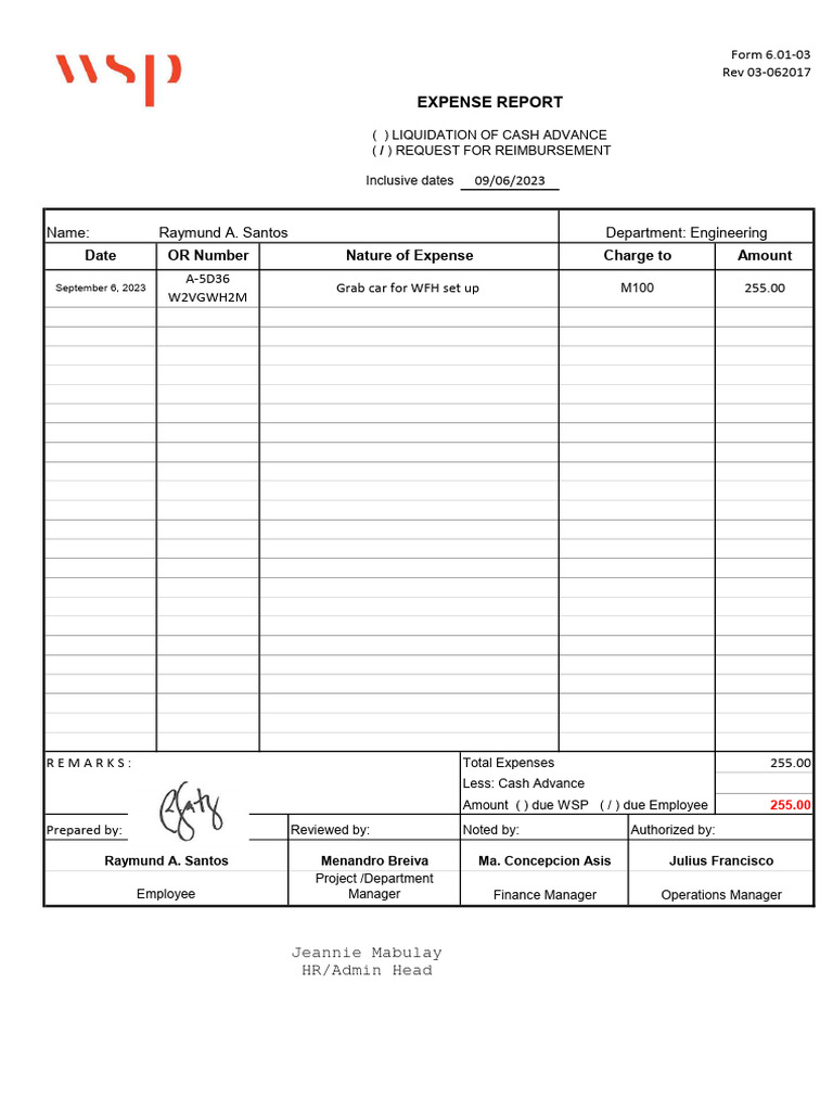 Engineering Expense Reimbursement | PDF | Service Industries