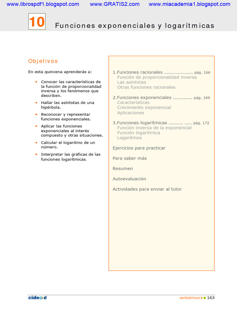 Funciones Exponenciales y Logaritmicas-A Colores | PDF | Logaritmo | Funcion exponencial