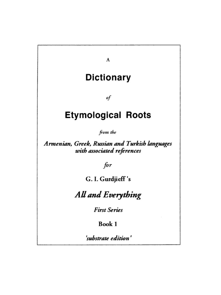 H.Bennett Dictionary of Etymological Roots | PDF