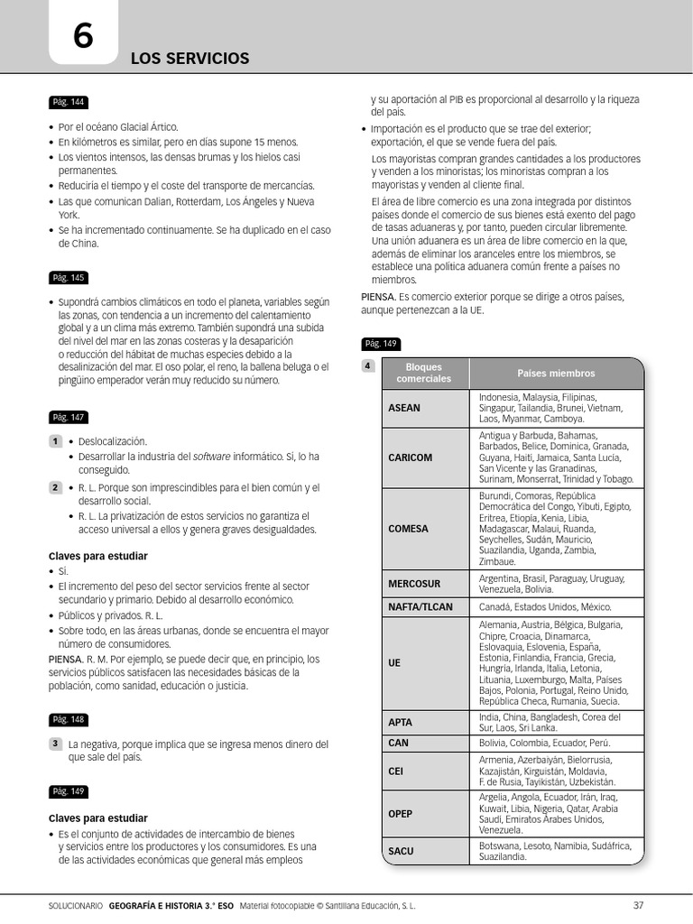 Unidad 6 Los Servicios | PDF | Comercio | Asia