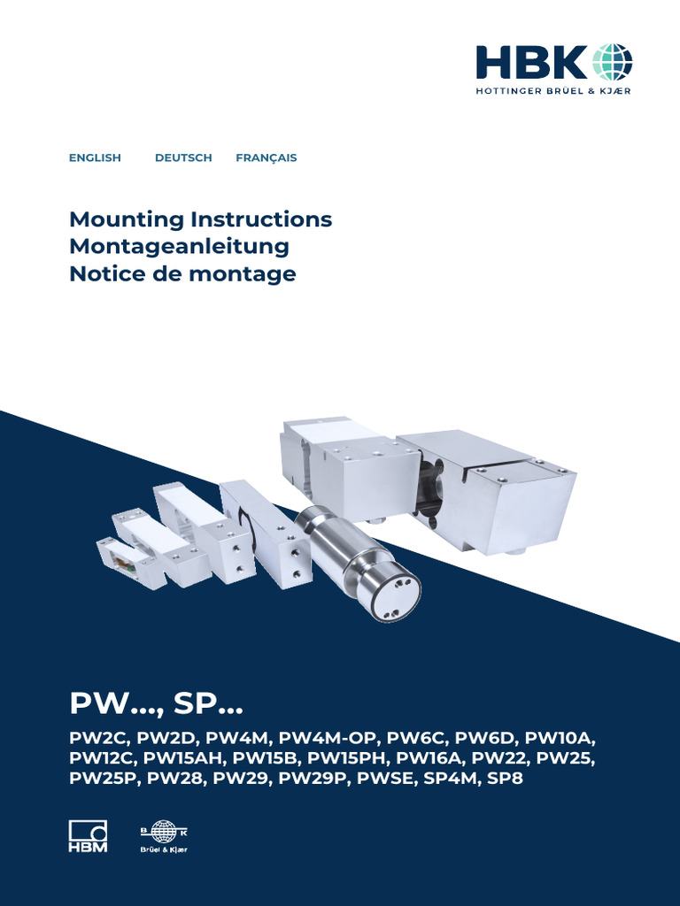 PW, SP : Mounting Instructions Montageanleitung Notice de Montage | PDF ...