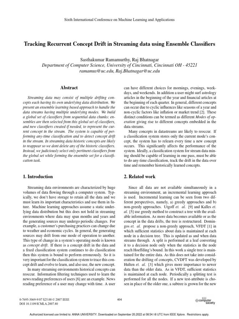5 Tracking - Recurrent - Concept - Drift - in - Streaming - Data - Using - Ensemble ...