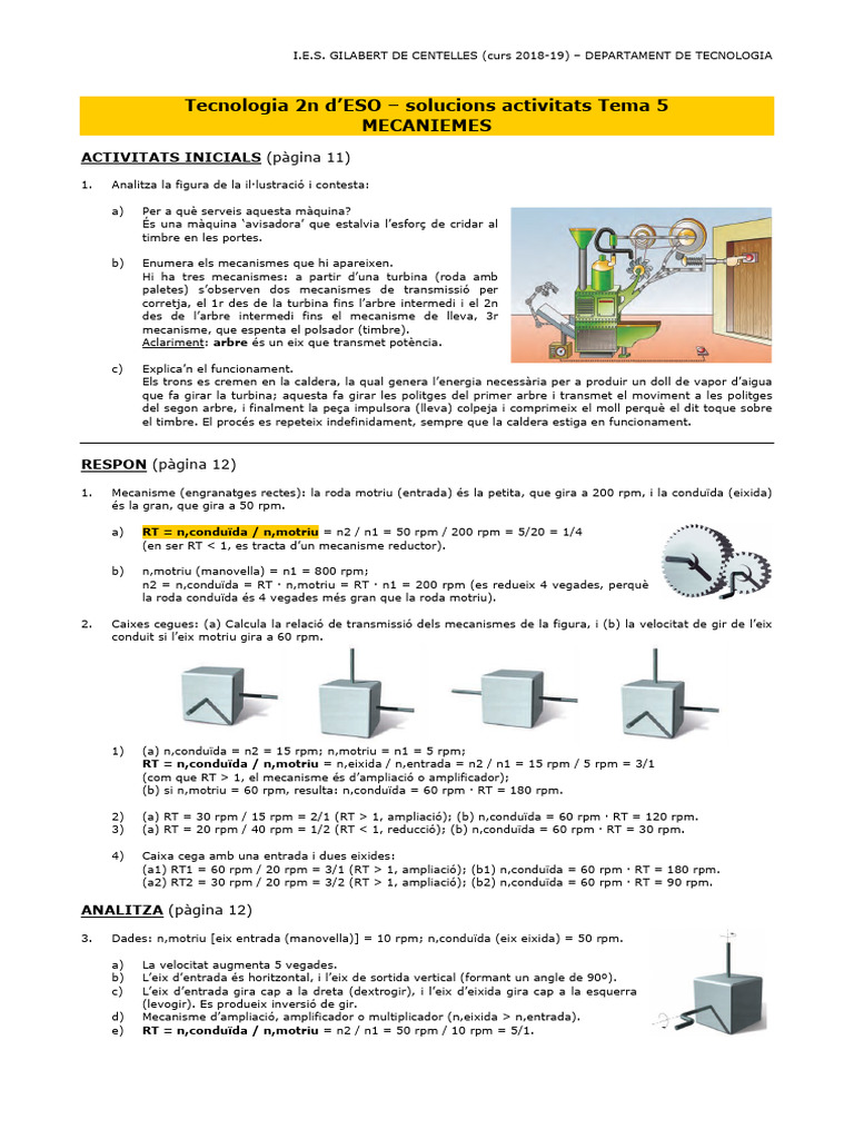 Solucionari Activitats T5 2n Eso | PDF