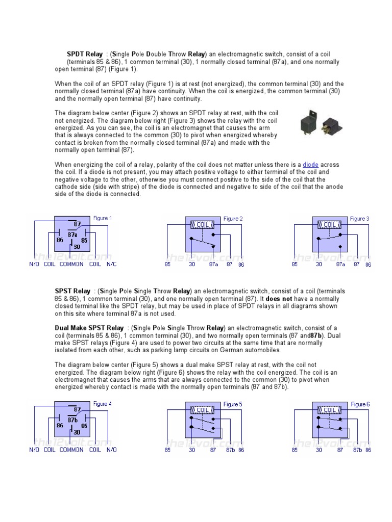 Understanding SPDT and SPST Relays | PDF | Relay | Switch