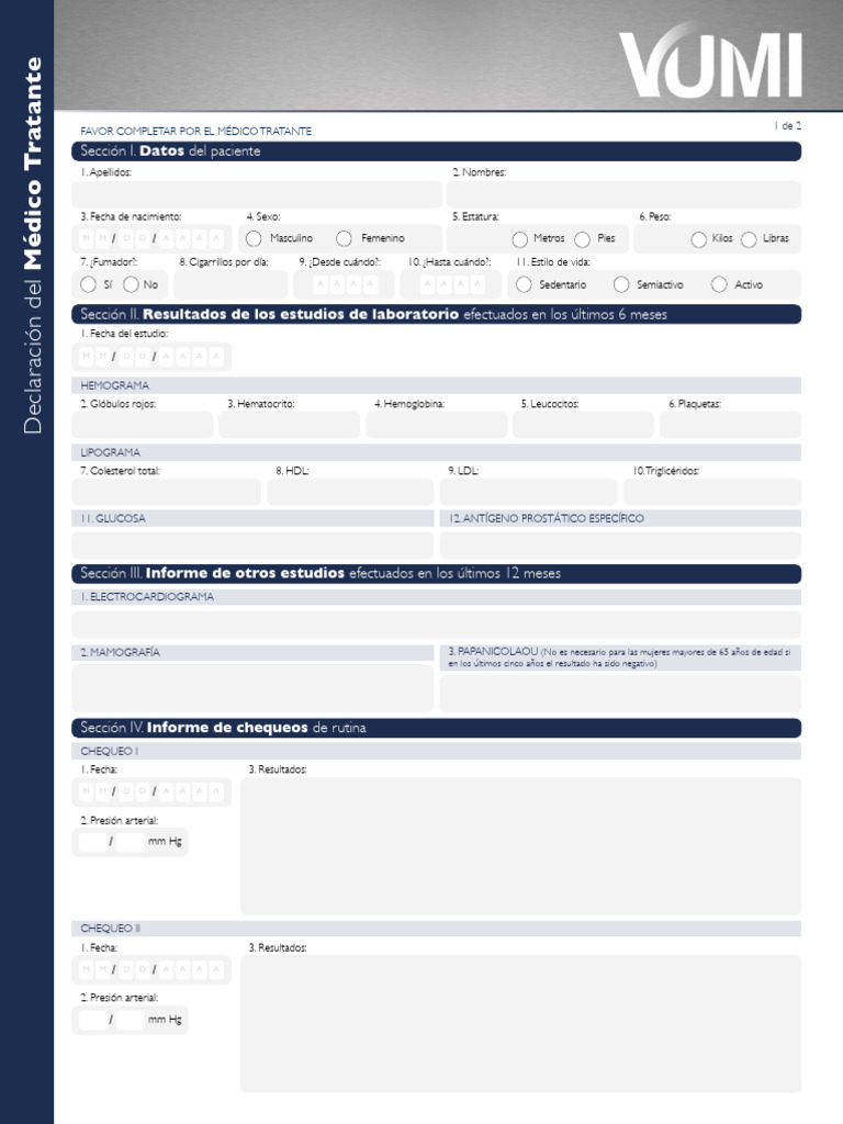 Informe Medico Vumi | Descargar gratis PDF | Medicina CLINICA ...
