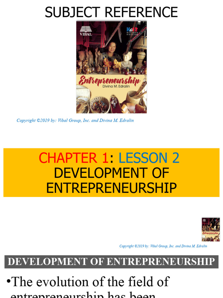 #Entrep - Lesson 2 - Development of Entrepreneurship | PDF ...