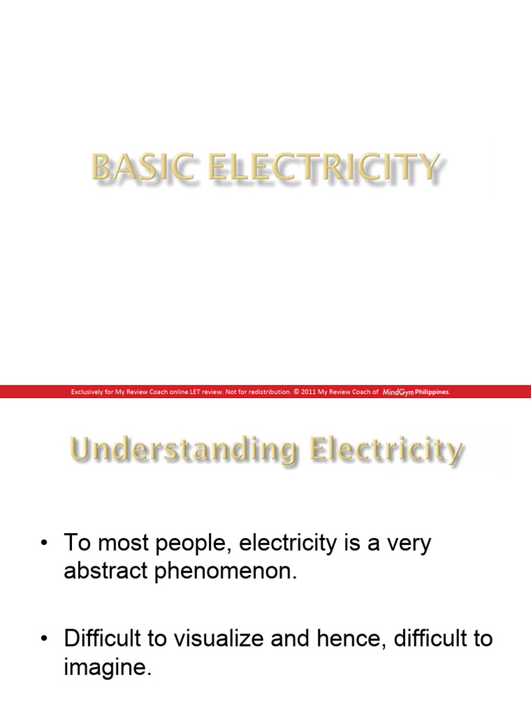 TLE - Basic Electricity-1 | PDF | Electrical Resistance And Conductance | Electric Current