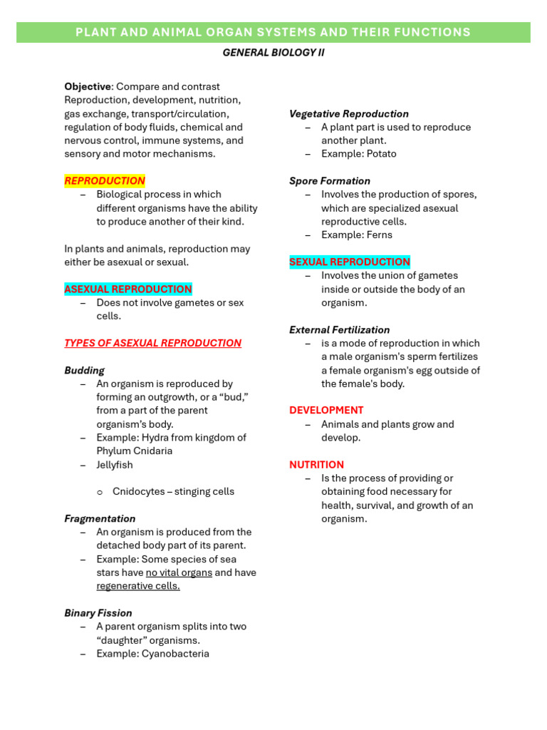 Gen Bio Ii - 2ND Sem Prelims | PDF | Respiratory System | Reproduction