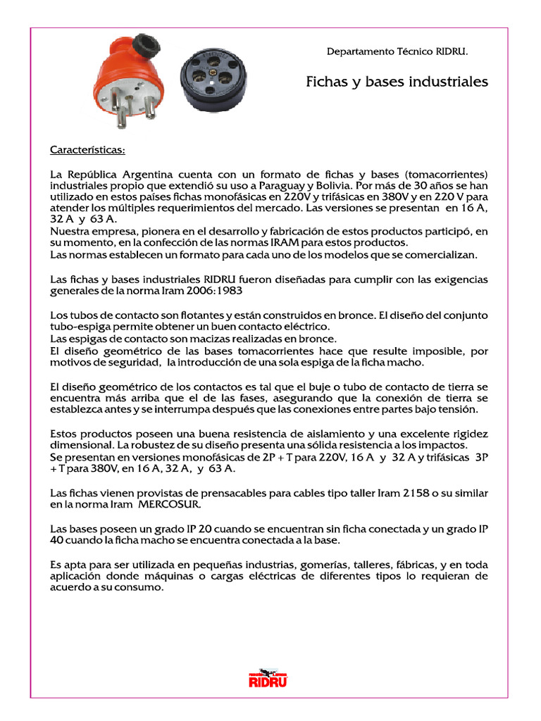 Fichas y Bases Industriales | PDF