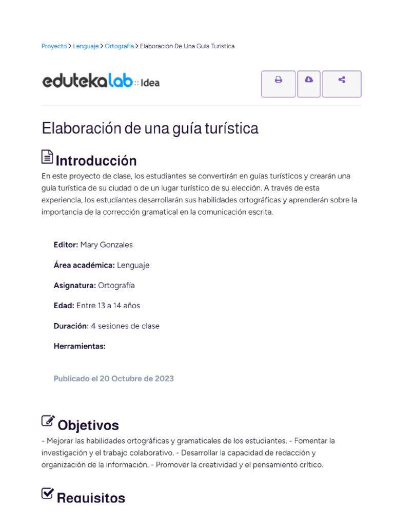 Elaboración de Una Guía Turística | PDF