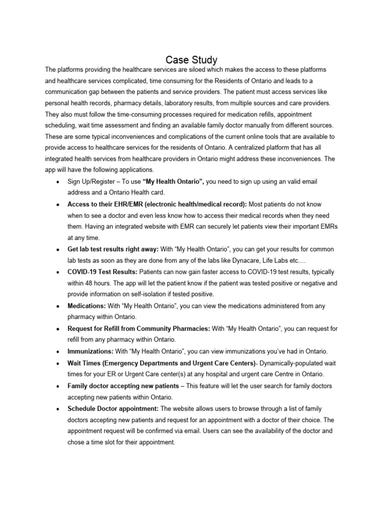 Case Study & Instructions | Download Free PDF | Electronic Health Record | Physician