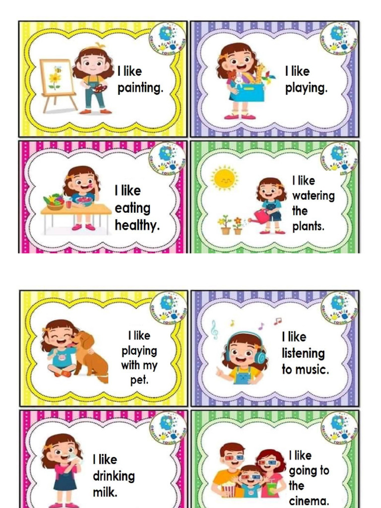 Reading Verbs Sentences Flashcards | PDF