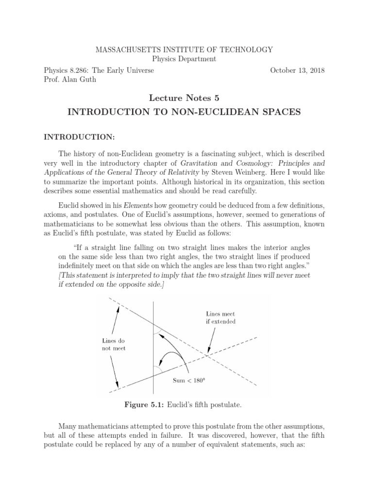 Non Euclid | PDF | Line (Geometry) | Non Euclidean Geometry