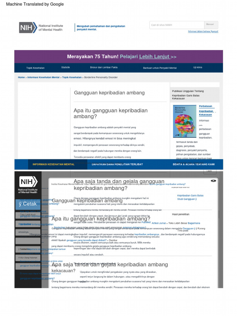 Borderline Personality Disorder - National Institute of Mental Health ...