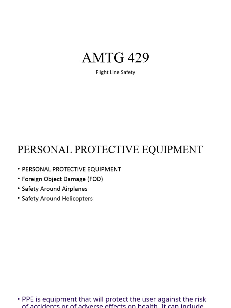 Flight Line Safety & PPE Guidelines | PDF | Personal Protective ...