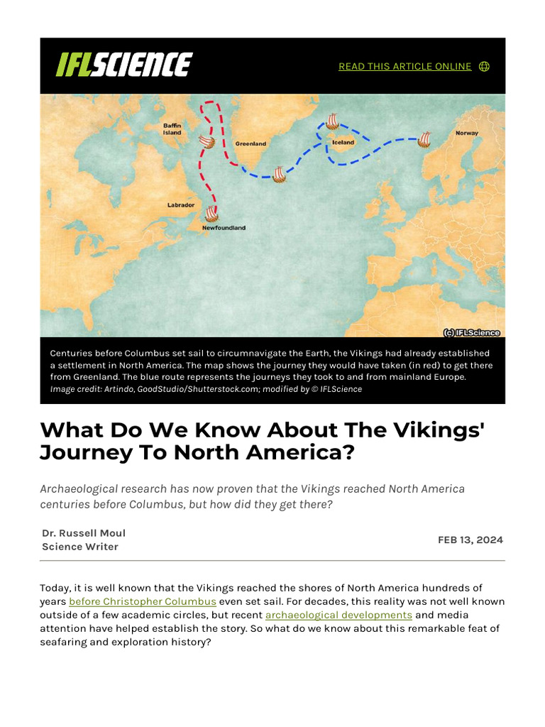 What Do We Know About The Vikings' Journey To North America | PDF ...