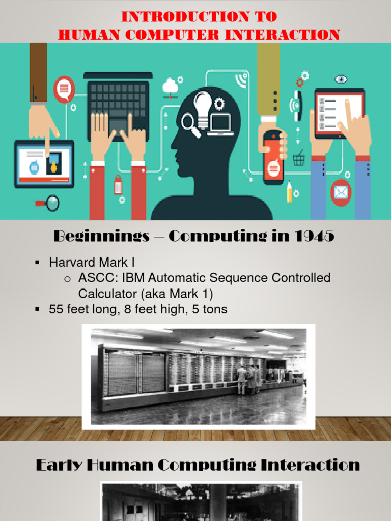 Module1 Intro To HCI | PDF | Graphical User Interfaces | Human–Computer Interaction