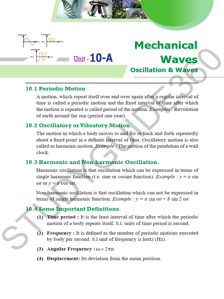 Class 11 Physics Notes Chapter 10 Studyguide360 Pdf Waves Sound