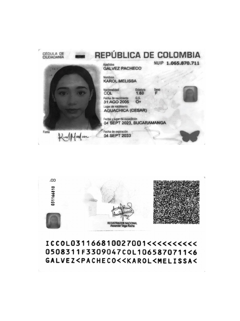 Cédula de Ciudadanía | PDF