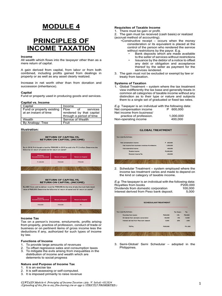 Schedular Tax System in the Philippines | PDF | Taxes | Income Tax