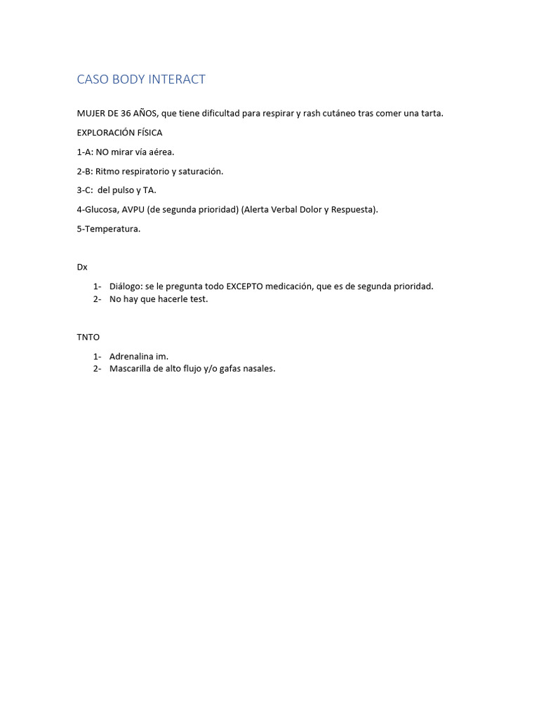 Caso Body Interact. Respuestas. | PDF