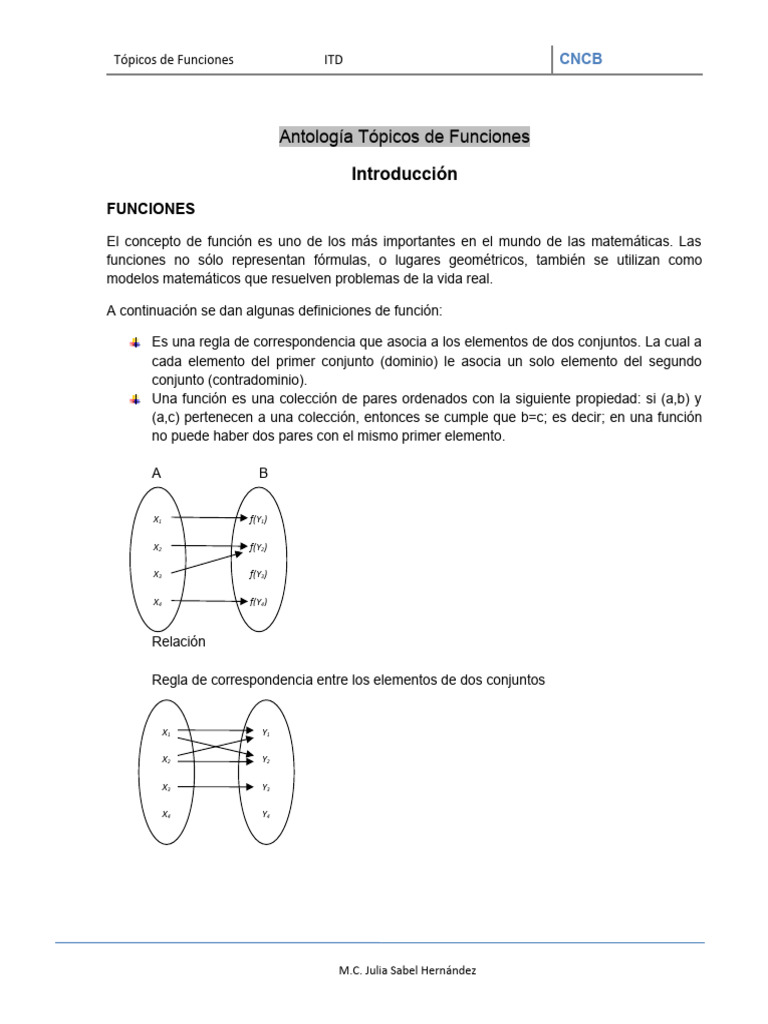 Definición y Tipos de Funciones | PDF | Aritmética | Análisis