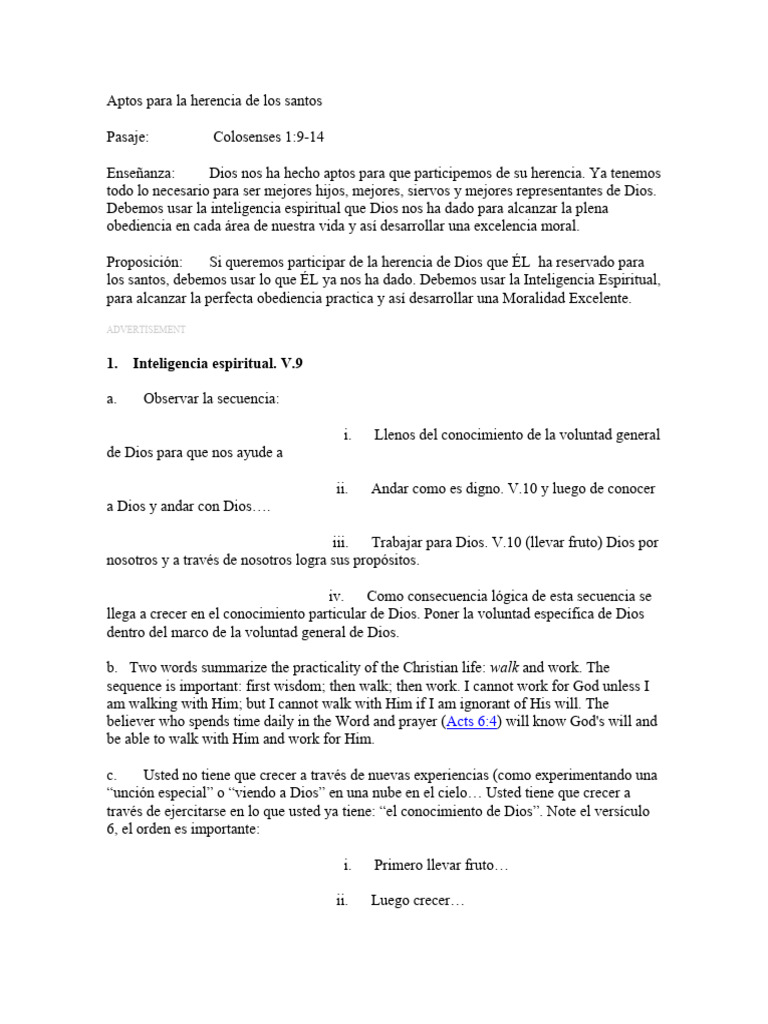 Aptos para la herencia de los santos | PDF | Dios | Creencia religiosa y doctrina