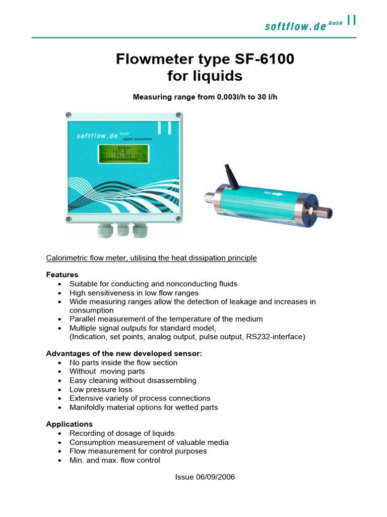 TBe 6100 | PDF | Flow Measurement | Electrical Engineering